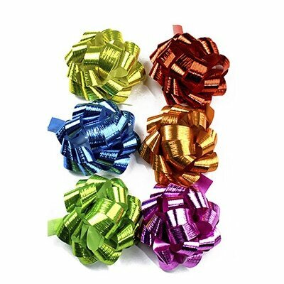 Бант-помпон Веселая затея "Волна", Металлик, диаметр 11 см