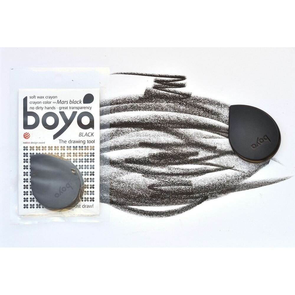 Пастель BOYA d.o.o. Восковая, для рисования, черный мелок
