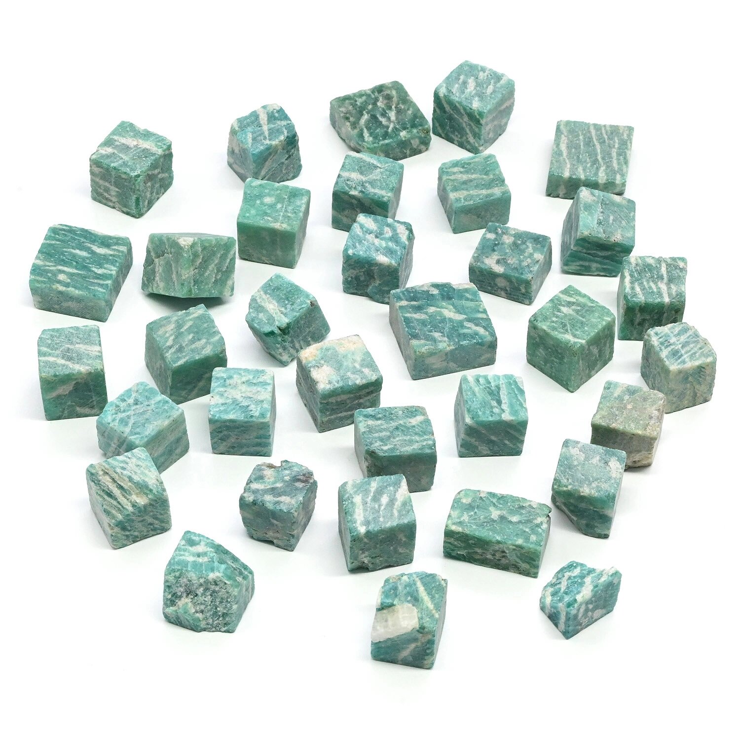 Амазонит кубик фракция 10-15мм, упаковка 100г .