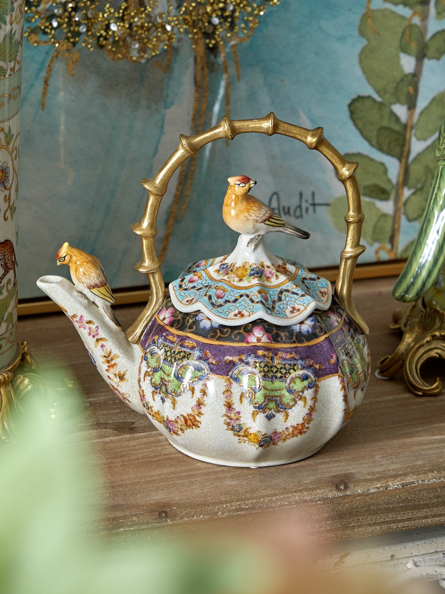 31G2670/B1365EHC/HLD2030 Чайник декоративный 22х15х22см, Glasar