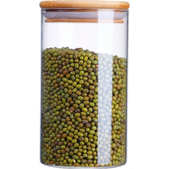 Банка Kimberly для хранения с деревянной крышкой, 400 мл. (803121)