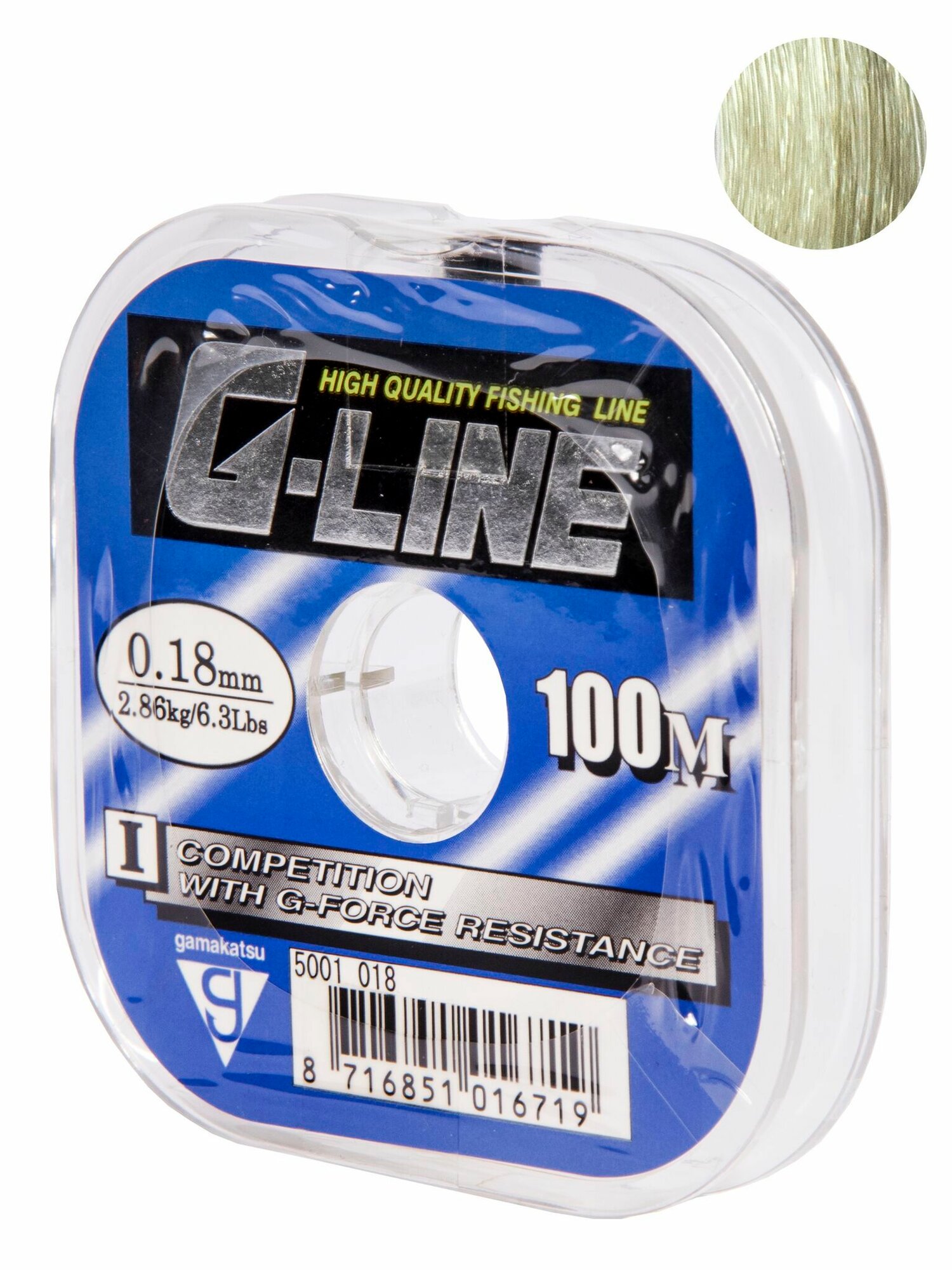 Леска монофильная для летней рыбалки Gamakatsu G-Line COMPETITION 100/018