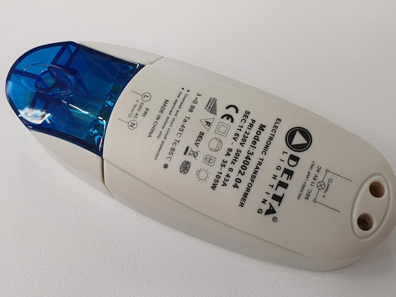 Блок 12В 35-105вт для галогеновых ламп диммируемый 220В