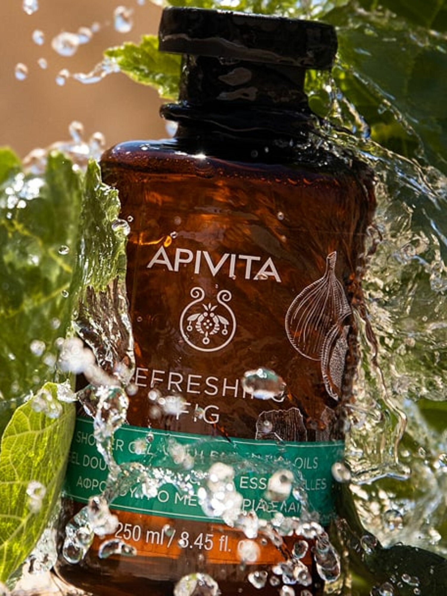Гель для душа APIVITA Refreshing Fig 250 мл с экстрактами инжира, алоэ и мёда — фото 1