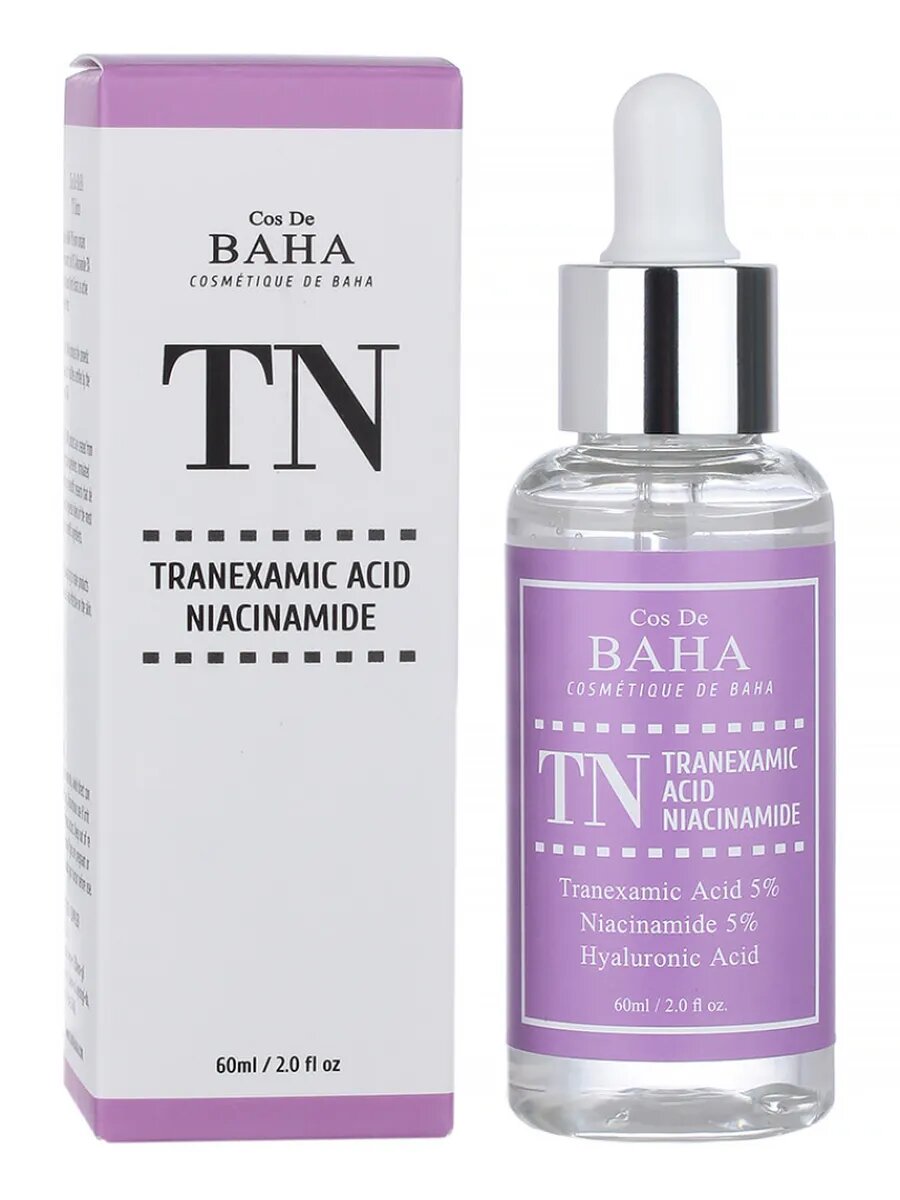 Сыворотка для лица COS DE BAHA Tranexamic, осветляющая, с транексамовой кислотой, 60 мл