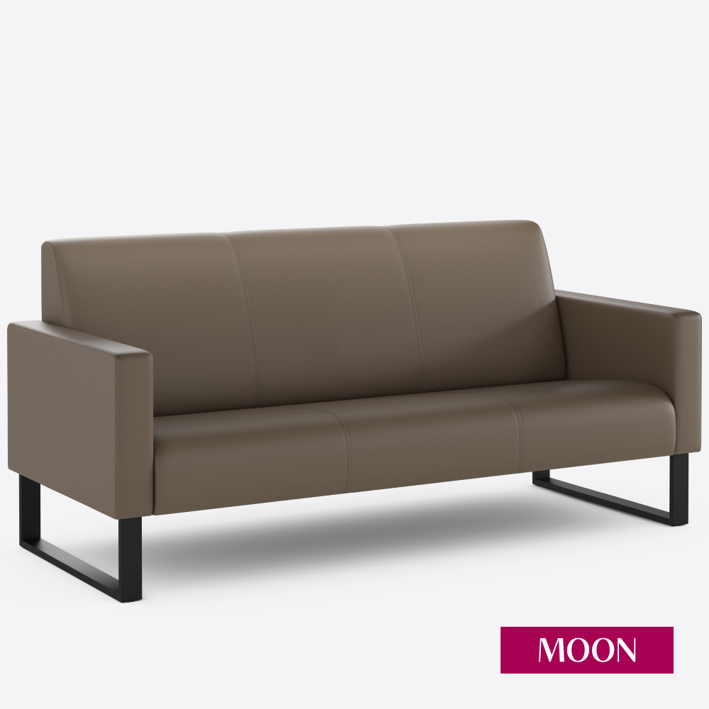 Диван MOON 158 экокожа, цвет капучино, нераскладной, 192*84*91, эксклюзивная высокоэластичная пена (UniqFoam)