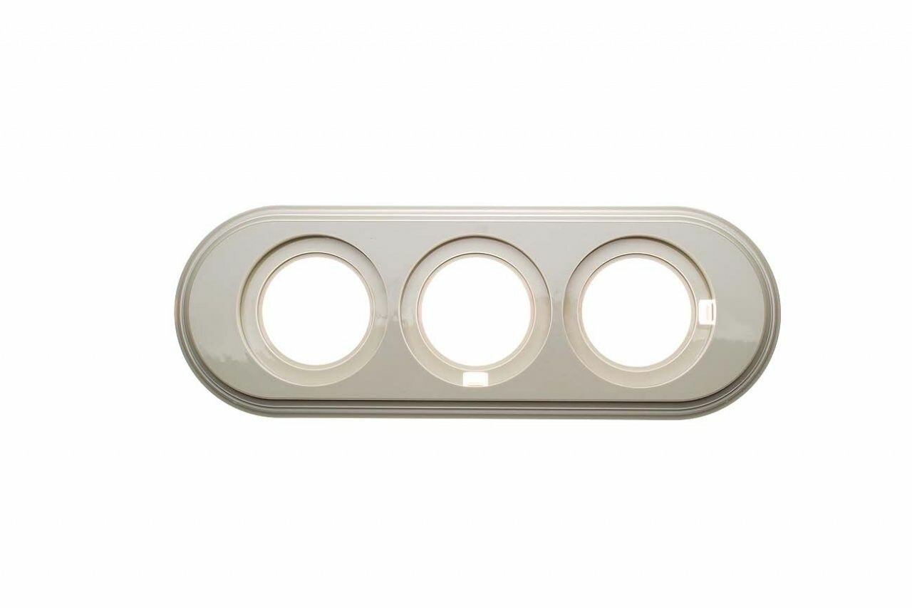 BIRONI Ретро Рамка трёхпостовая, серия Лизетта, пластик, цвет Слоновая Кость