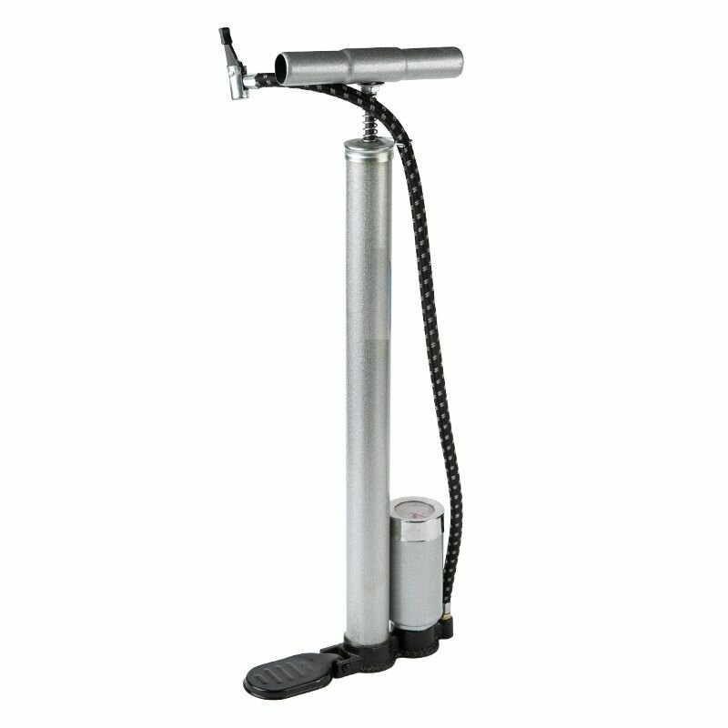 Насос ручной TREK хромированный с манометром 001