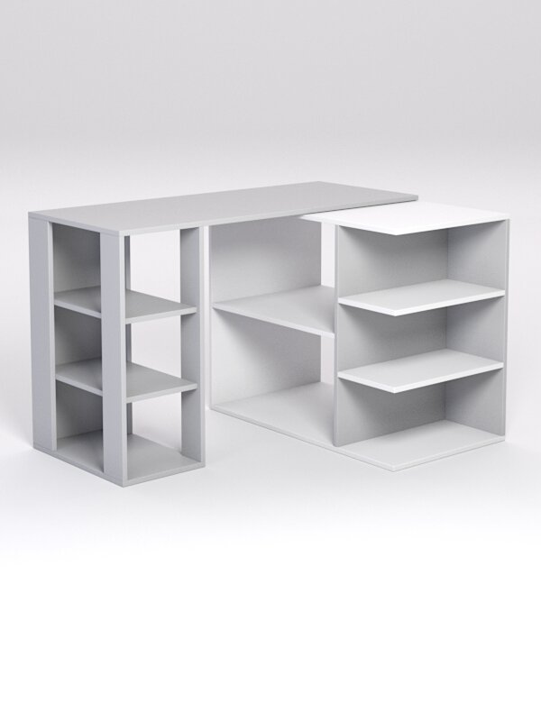 Поворотный компьютерный стол Триумф 3, Серый и Белый. Производитель товара - компания Westcom.