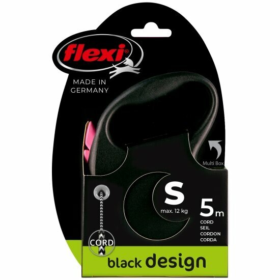 Поводок-рулетка Flexi Design cord S, 5 м, 12 кг, розовый
