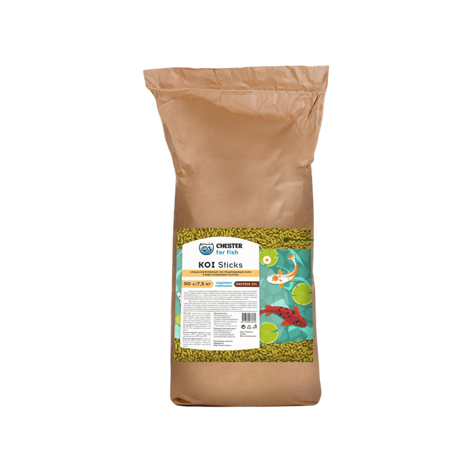 Chester Koi Sticks корм для кои в палочках - 7,5 кг