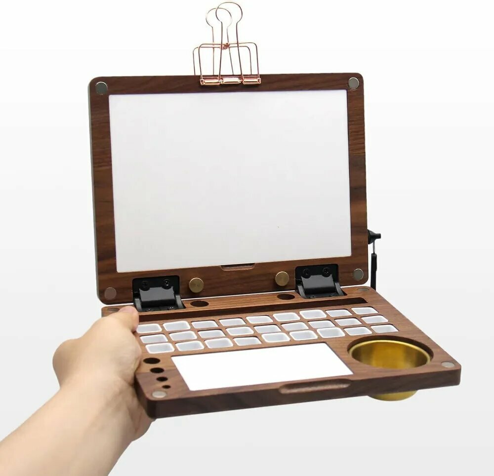 Портативная уличная акварельная палитра на 27 сеток, водонепроницаемая, дорожная палитра для рисования акварелью, гуашью, акрилом и маслом