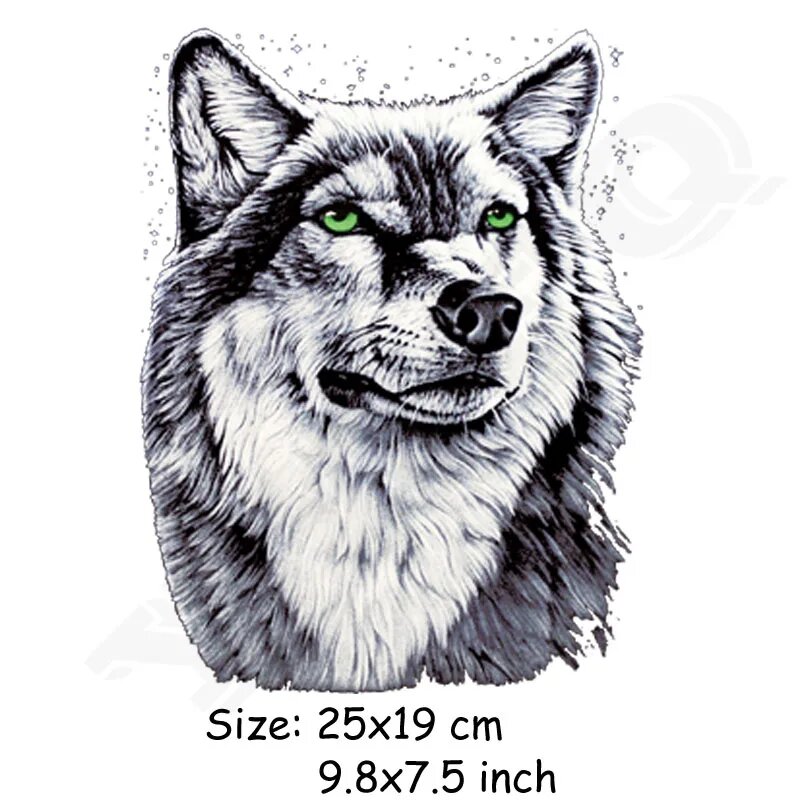 Нашивки Colife с изображением волка 25*19 см