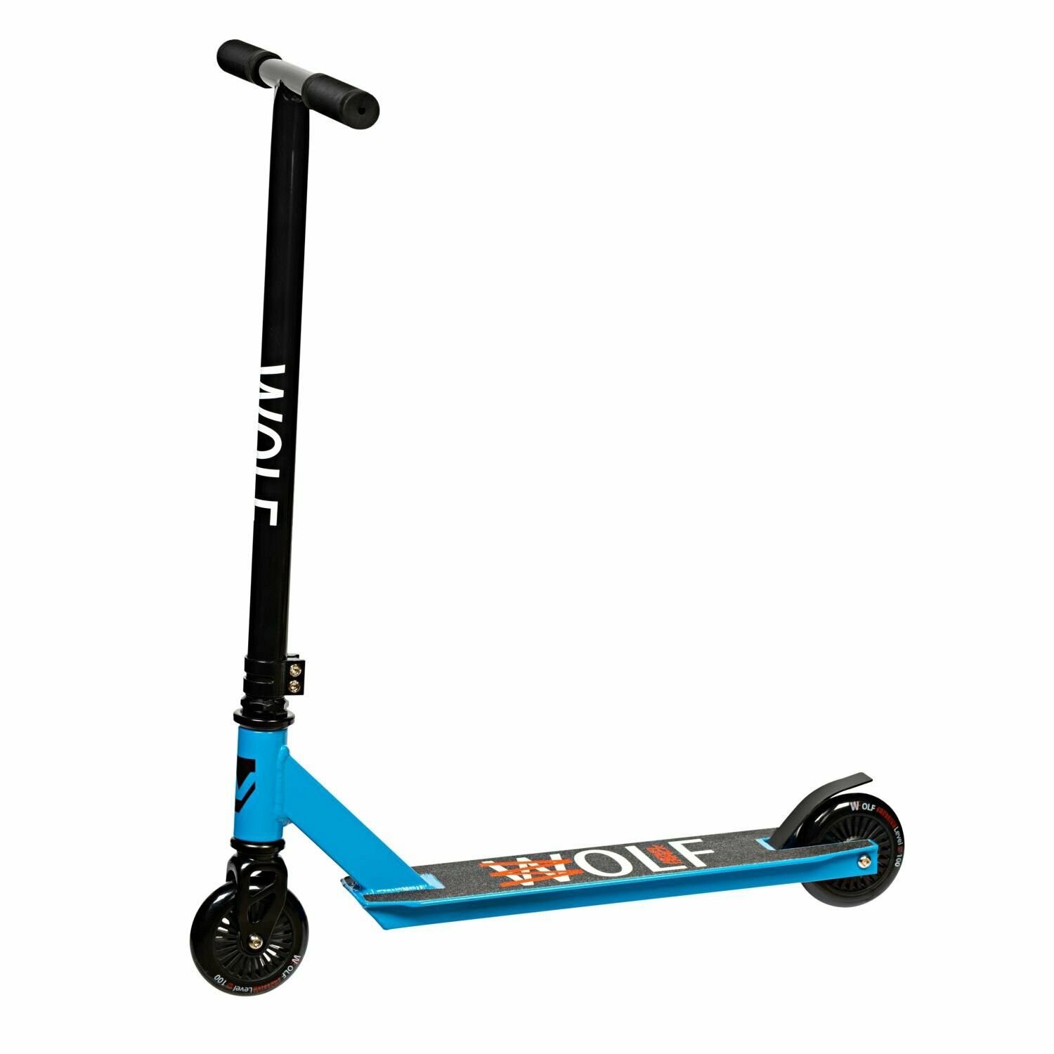 Самокат Novatrack "Wolf JR", трюковой, для мальчиков, 2024, алюминиевый сплав, синий
