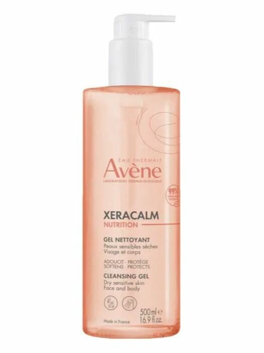 Авен КсераКальм Avene Xeracalm Nutrition Гель легкий питательный очищающий 500 мл