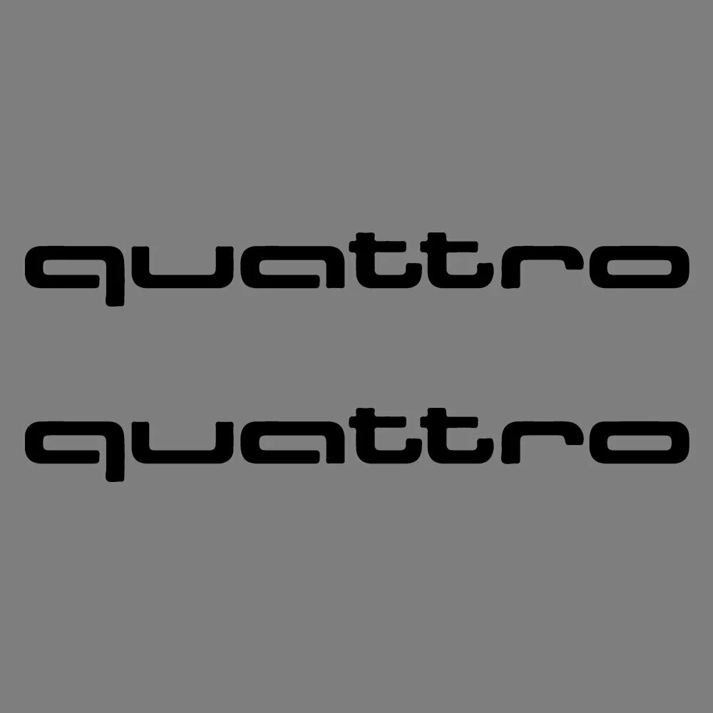 2 шт. наклейка Audi Quattro, черный