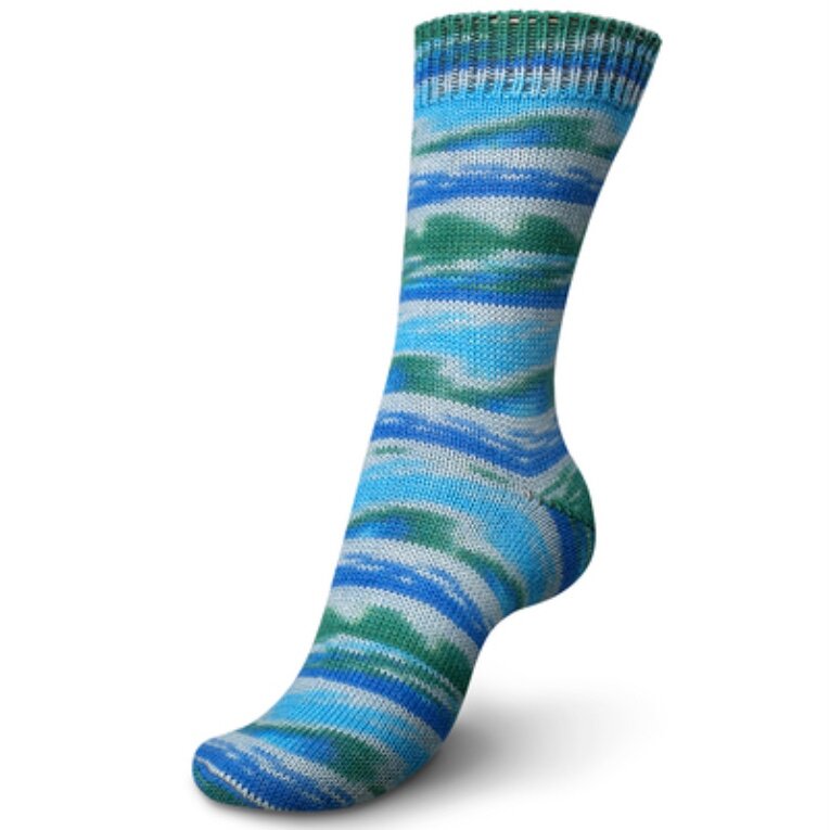 Design Line /Дизайн Лайн/ пряжа Regia, 4 нитки, MEZ, 9801270 (07031, *, Серия Mountains and Fjords Color, sognefjord color (согнефьорд), голубой/зеленый/серый/синий)