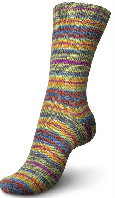 Design Line /Дизайн Лайн/ пряжа Regia, 4 нитки, MEZ, 9801270 (03830, * Серия Satesdal Color, ose color (осэ), зеленый/красный/оранжевый/синий)