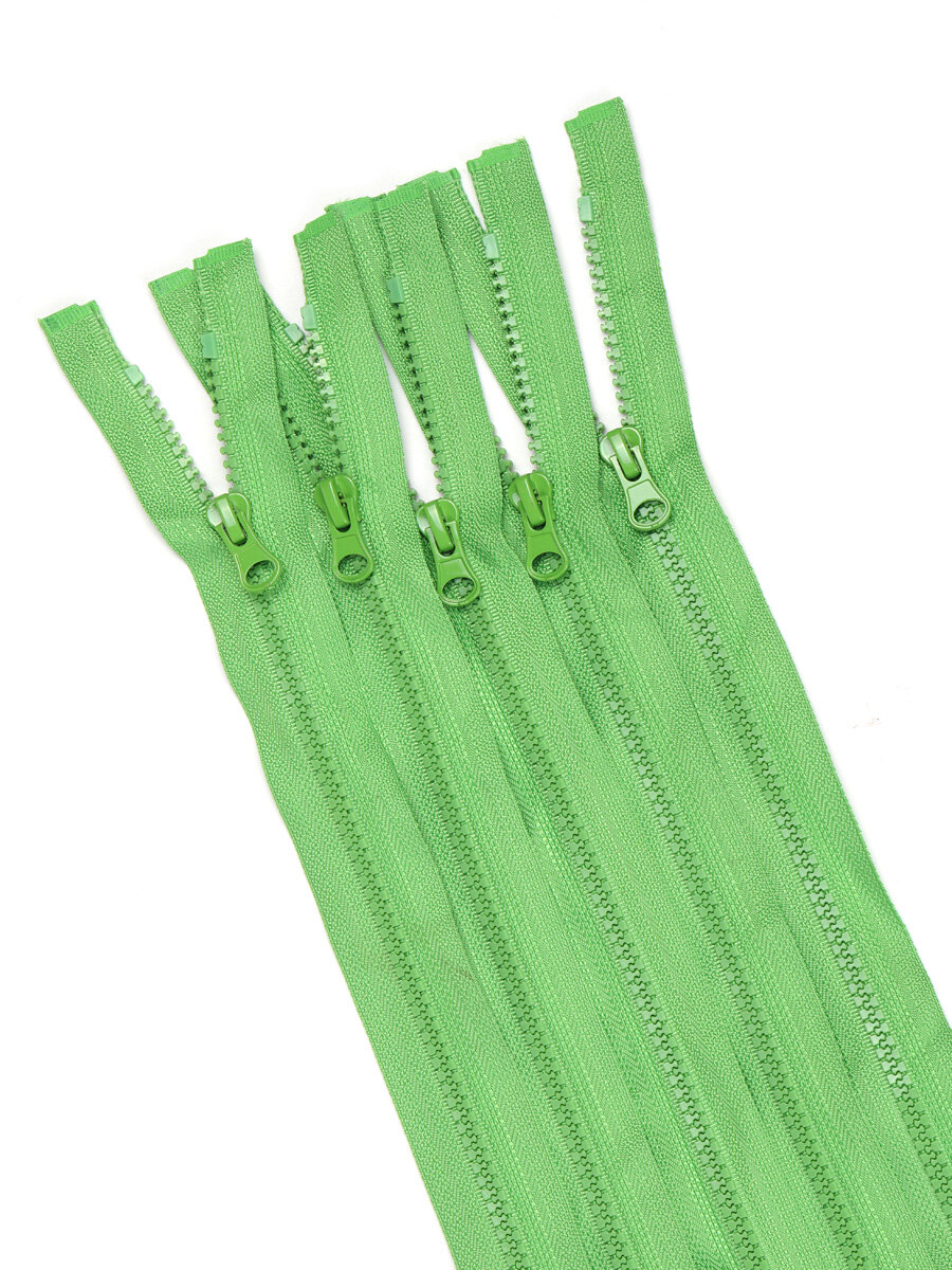 Молния Mzip трактор №5 1 замок усил. зв, 70см, цв. F238 ярк. зеленый уп.50шт