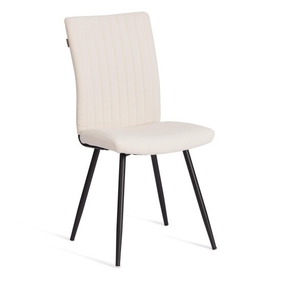 Стул обеденный Tetchair Monte Carlo TREND, велюр, молочный/черный, 4, 49х51х93 см