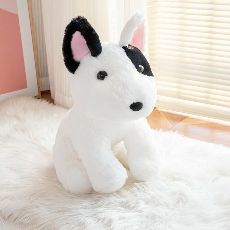 Мягкая Игрушка Питбультерьер собака/обнимашка Для Засыпания И Сна,50*33*30cm, черный,50