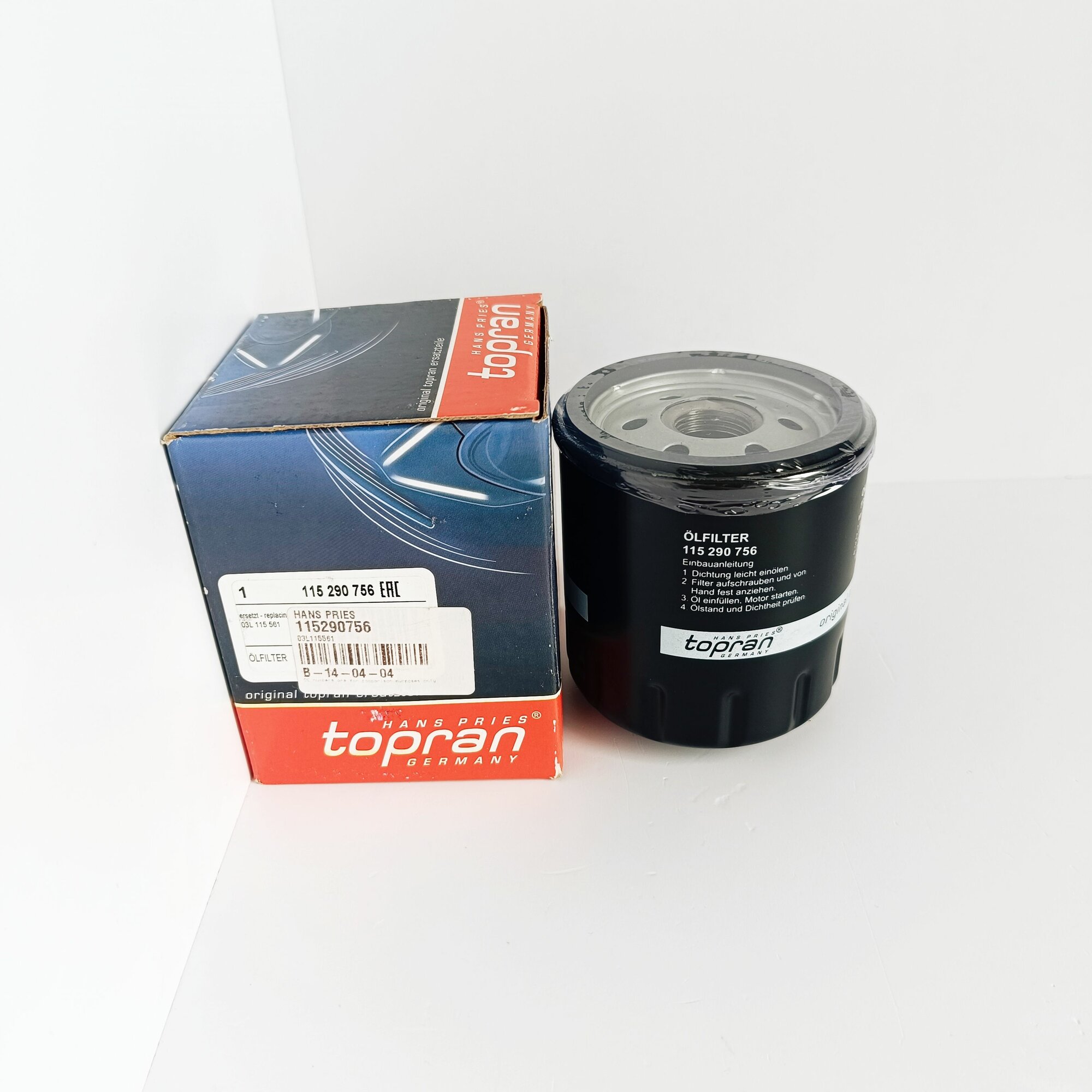 Topran Фильтр масляный VW Transporter, Multivan / Фольксваген Транспортер, Мультивэн / Арт. 115290756