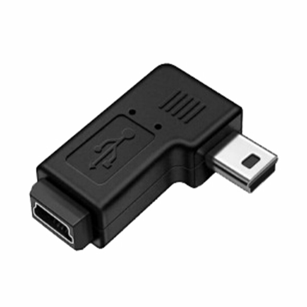 Разъем питания,90 градусов Mini USB мужской на женский адаптер - левый изгиб