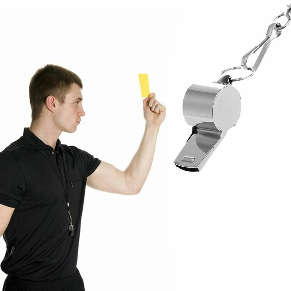 Свисток судьи, Нержавеющая сталь, С черной веревкой