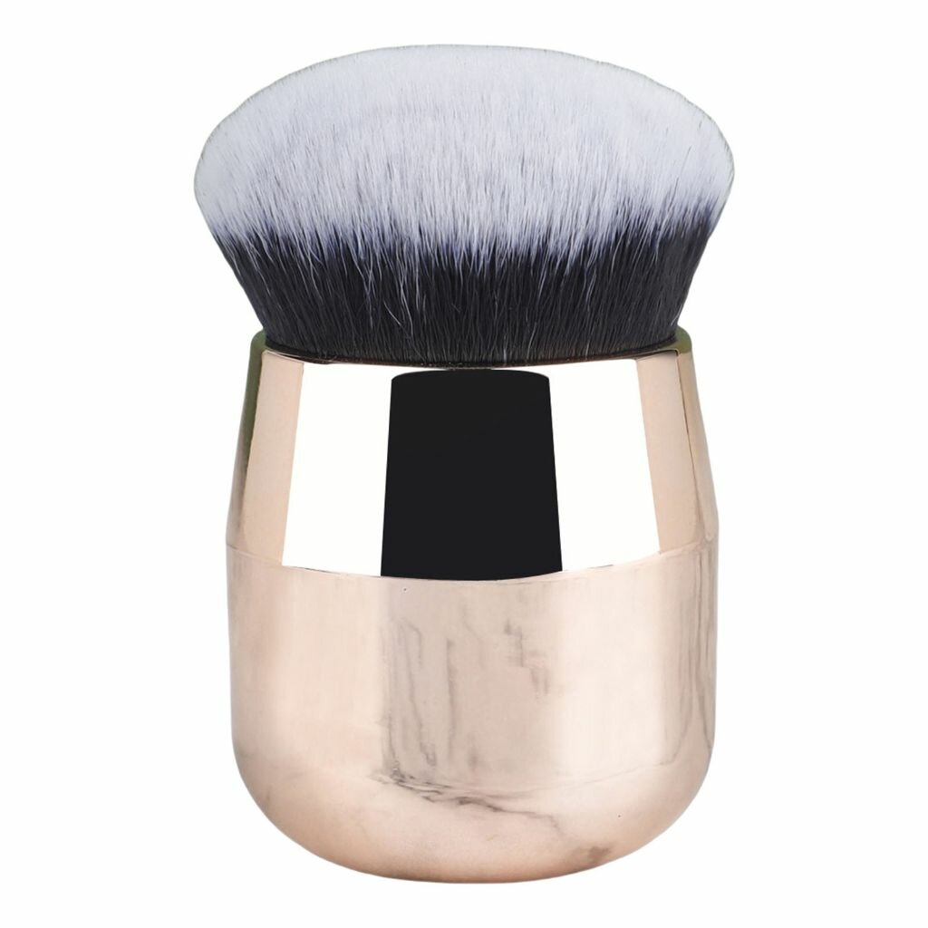 Кисти для макияжа, Телескопическая толстая кисть для макияжа - розовое золото, 1 шт.