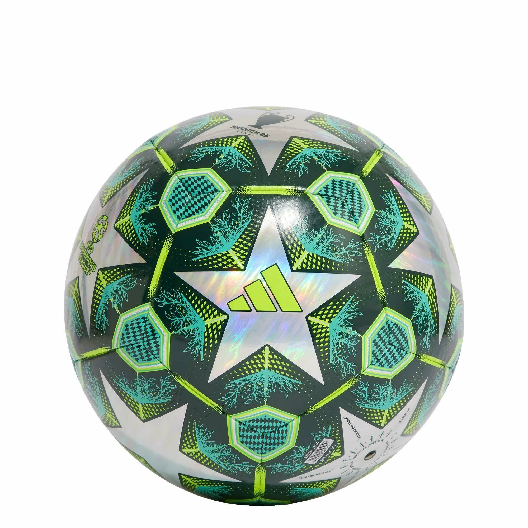 Decathlon Футбольный мяч UCL Training 24/25 Knockout Stages Foil, размер 3, зеленый