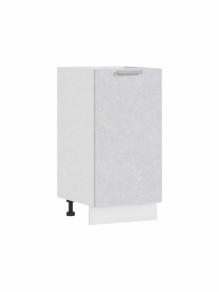 Кухонный модуль напольный, стол Бридж, с полками, 40х46х81.6 см, Белый / Бетон снежный