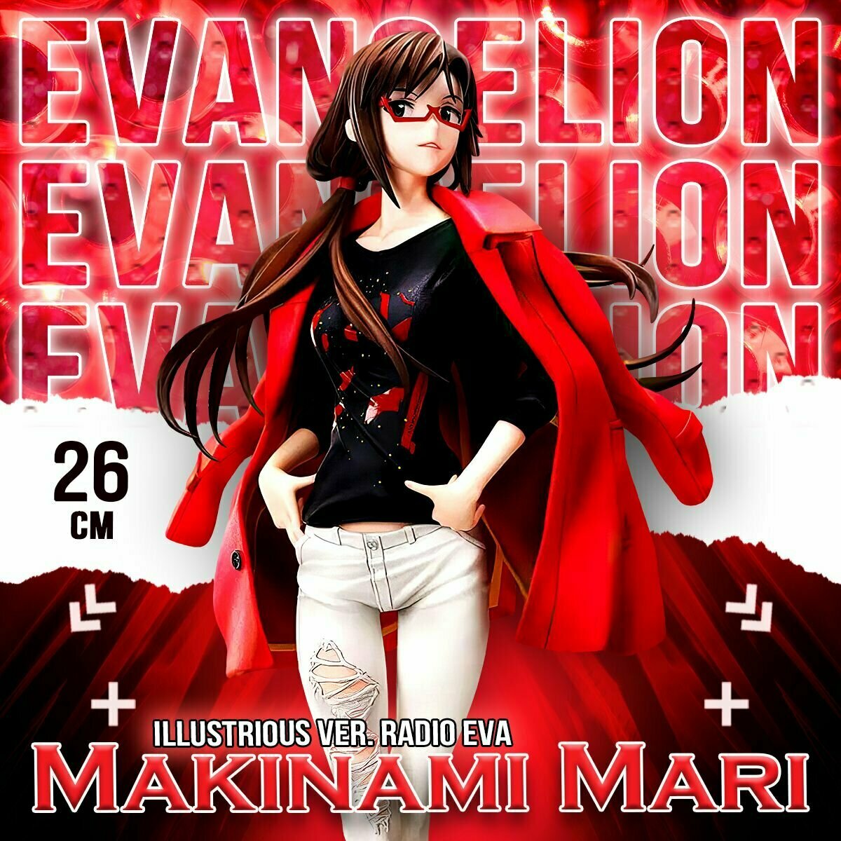 Роза с шипамиАниме фигурка Makinami Mari Illustrious Original Color 26 см