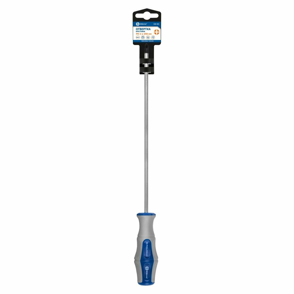 Отвертка Ultra Grip кобальт PH-2 х 250 мм CR-V двухкомпонентная рукоятка подвес 920-391 шт