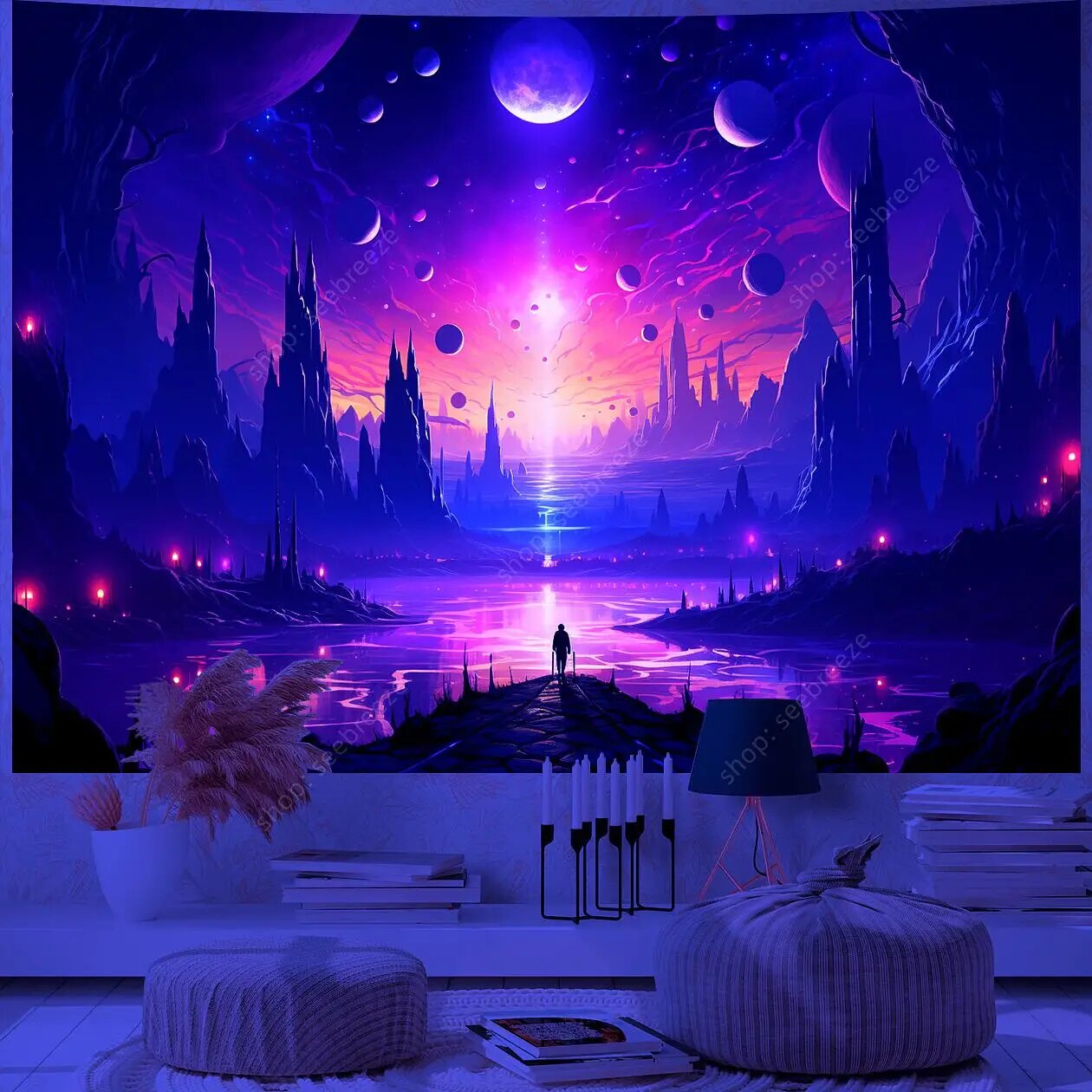 Гобелен космический пейзаж 180x230cm, WF0695