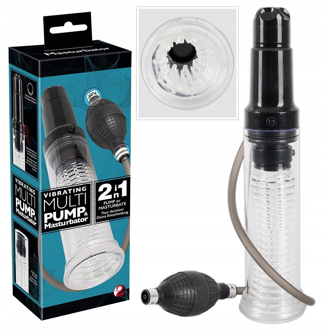Вибропомпа-мастурбатор Vibrating Multi Pump & Masturbator (33.7, Ø 5.5 см)
