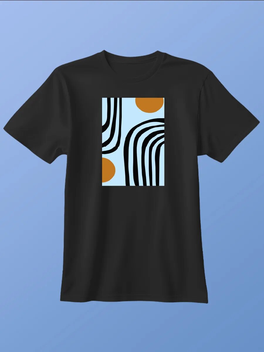 Футболка с абстракцией полосы