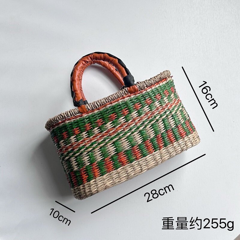 Вьетнамская сумка из морской травы, ручная, в скандинавском стиле, пляжная сумка, овощная корзина, африканские элементы, сумка в стиле Ins