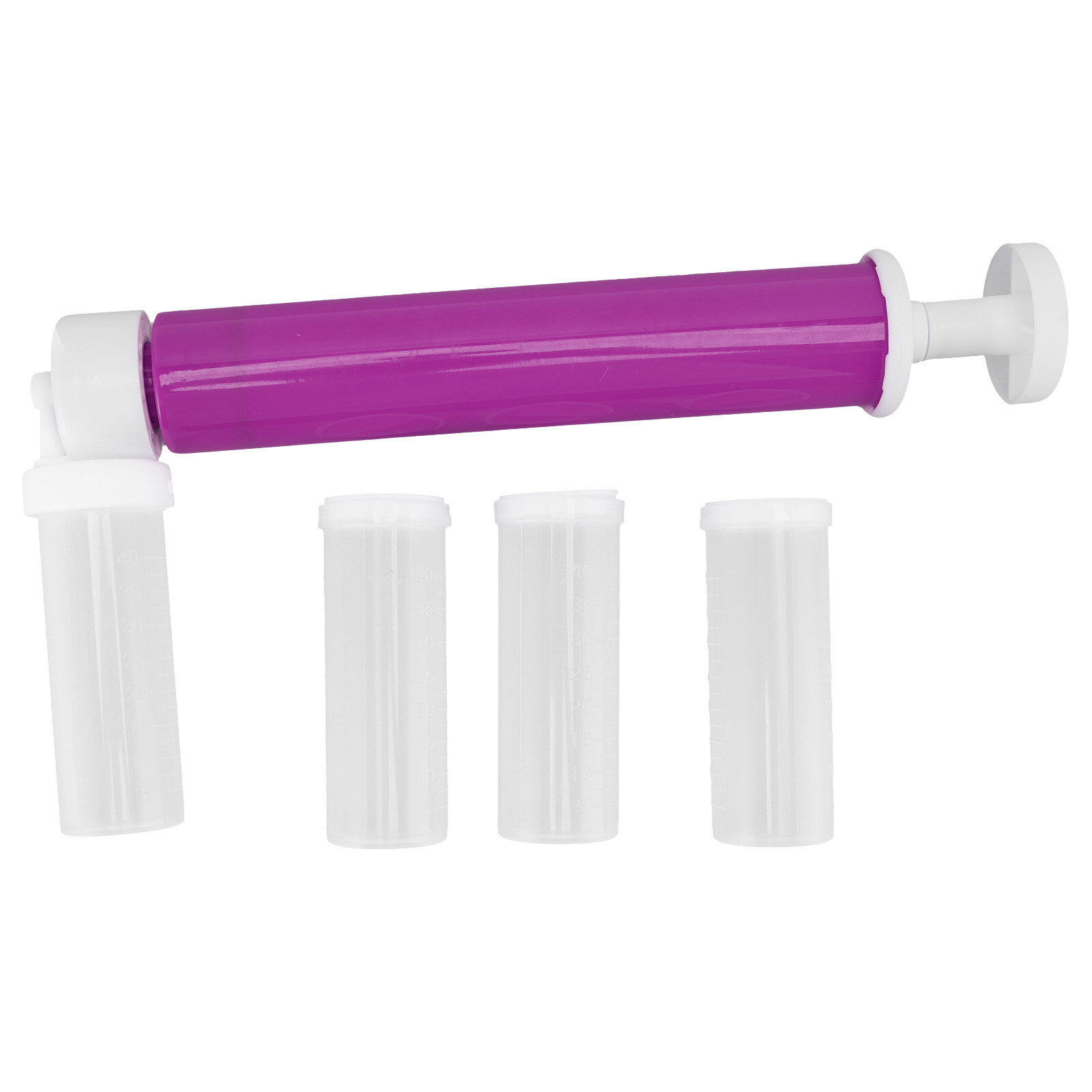 Ручной аэрограф для тортов, набор для самостоятельного использования, несколько цветов, герметичный пластиковый насос с прозрачным резервуаром для фиолетового цвета.