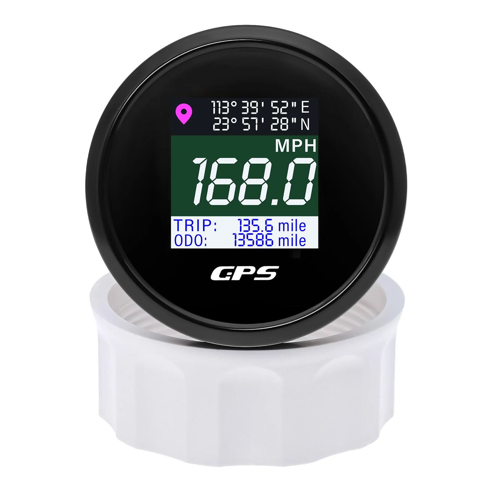 Водонепроницаемый 52 мм GPS-спидометр с GPS-антенной, цифровой TFT-экран, ЖК-дисплей, одометр скорости для лодки, автомобиля, двигателя BN