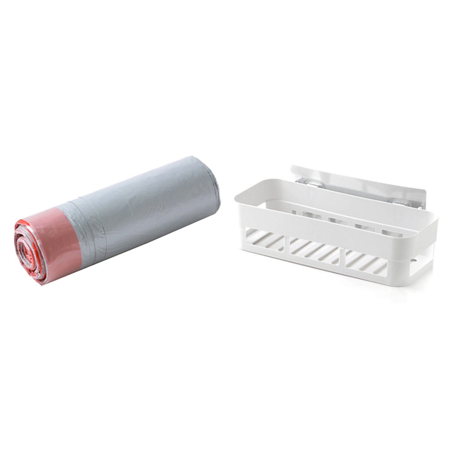 Настенная полка для ванной комнаты, 10 фунтов сверхпрочная ванная комната и 150 шт пластиковых мусорных мешков с завязкой, двухшовные, герметичные