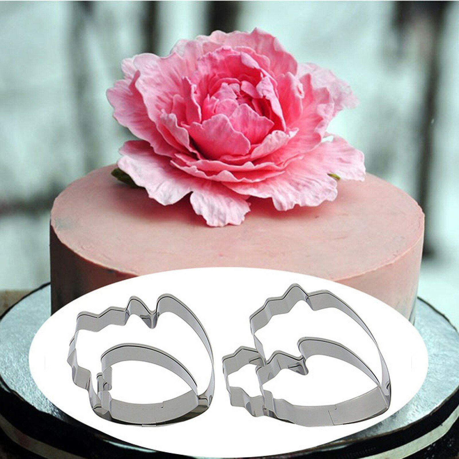 Форма для вырезания цветка пиона DuangDuang, 4 вида форм для лепестков сахарных цветов