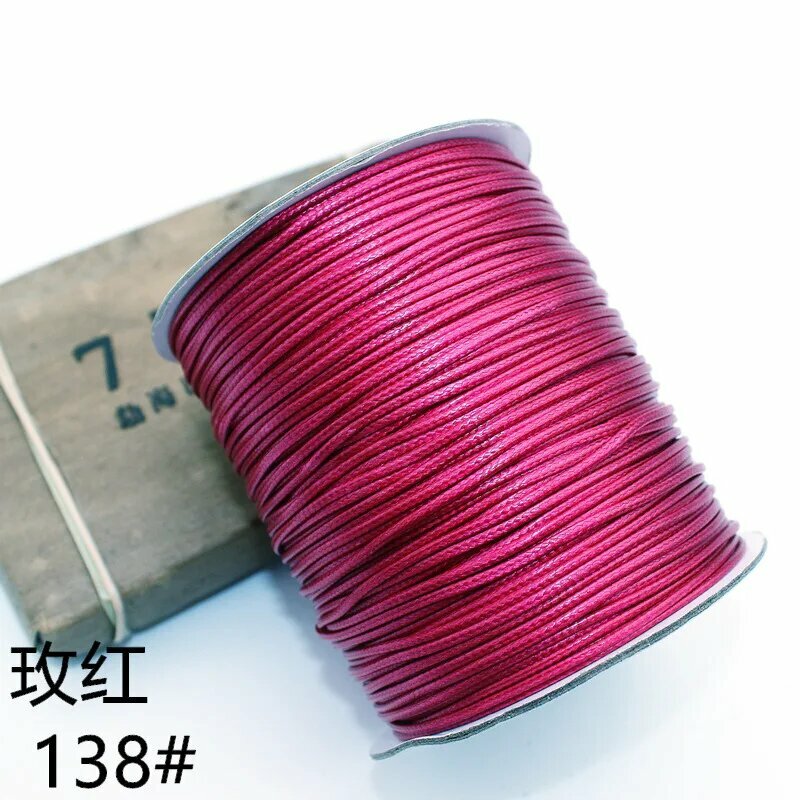 Вощёный шнур розовый Rose red 2 мм, 80 метров