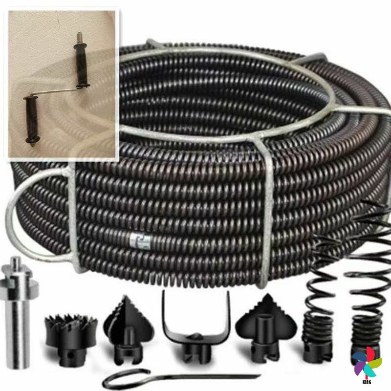 Трос для прочистки канализационных труб ф16мм 10м (4 секции по 2.5 метра)