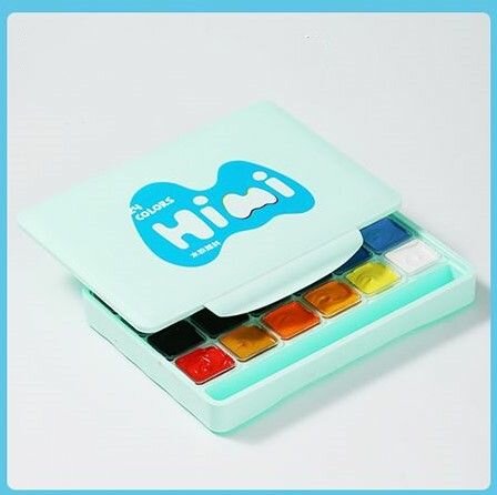 Гуашь желейная, художественная HIMI MIYA, гуашевые краски для рисования для школы, набор 24 цвета по 30 мл + палитра