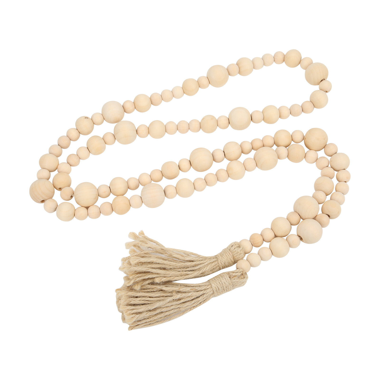 Декоративная деревянная гирлянда из бусин с кисточками для украшения дома, настенного декора и подвесок.