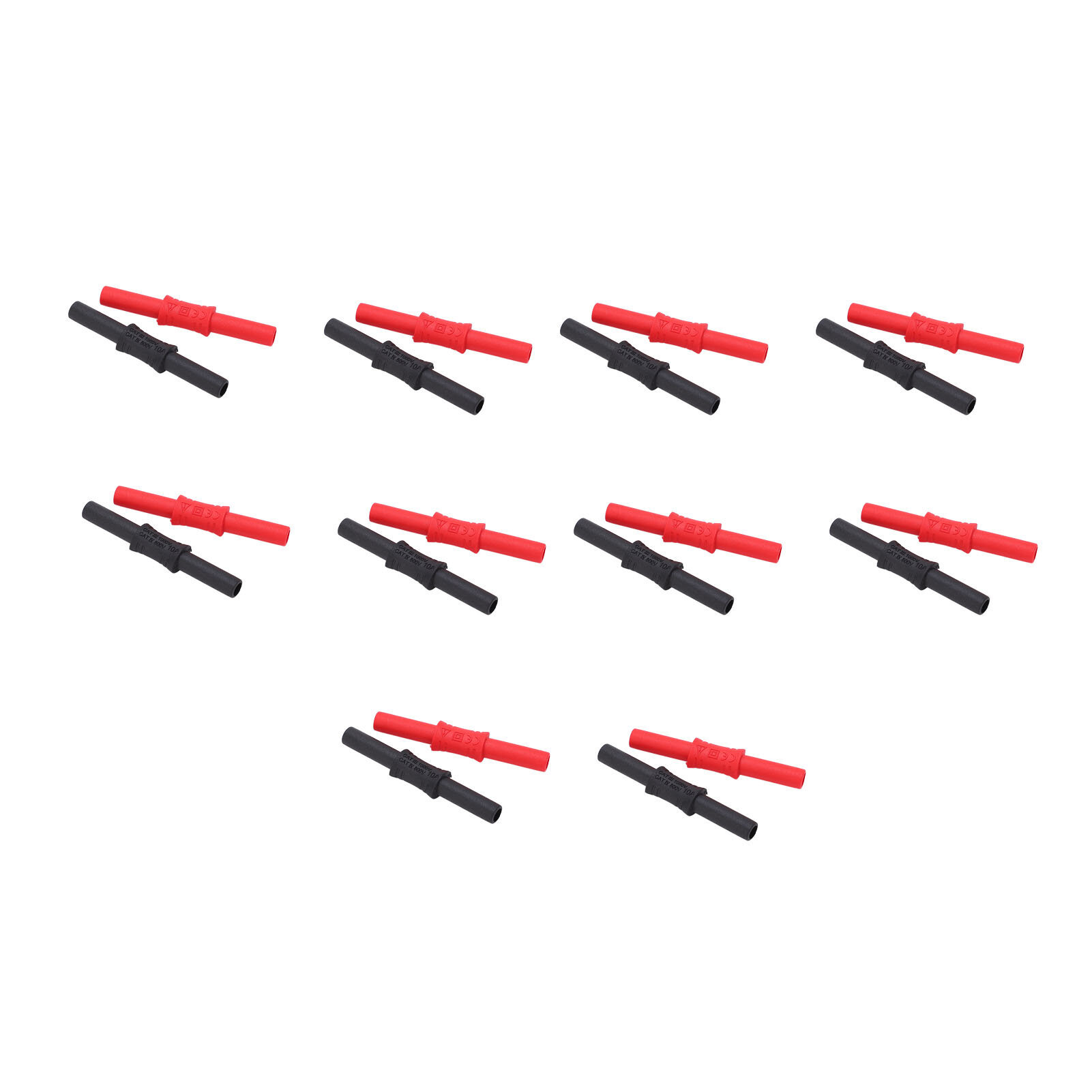 10 комплектов 4-миллиметровых соединителей типа банан типа мама-мама , изолированный удлинитель-адаптер типа банан для аудиооборудования для тестирования