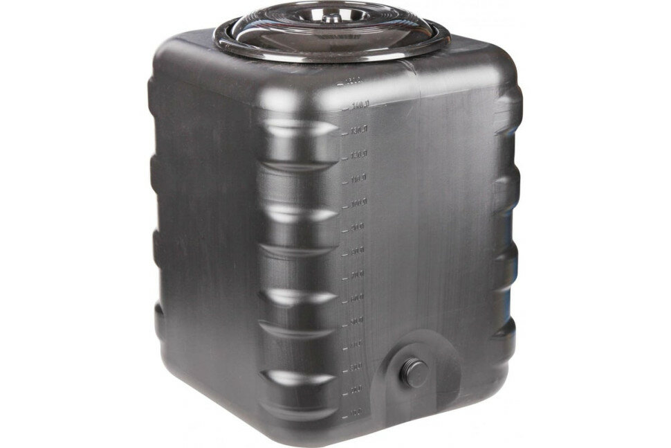 Альтернатива м6463, Бак 150л. для душа, черный (квадратный), Башпласт