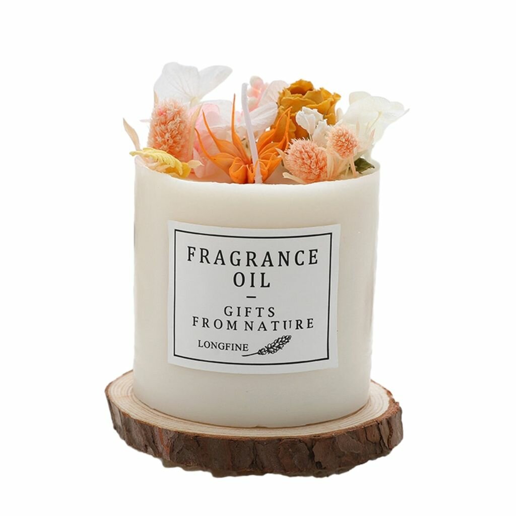 Ароматическая свеча Eternal Flower с бездымным ароматом цветов-Лаванда-Подарочная упаковка