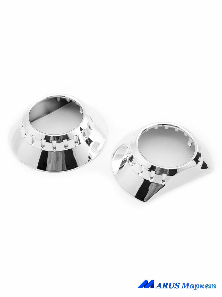 Маски MTF Light №37 для Bi-LED линз 3 дюйма, цвет хром, комплект 2шт.