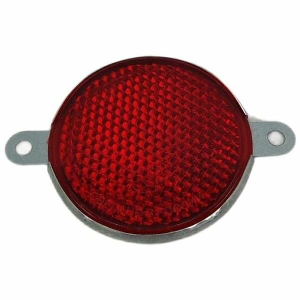 Отражатель-катафот красный с боковыми отверстиями для крепежа